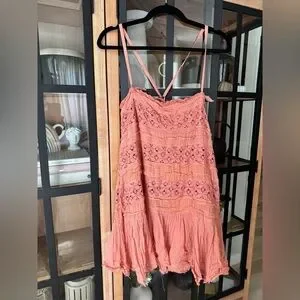 Free People | Dresses | Free People Shailee Slip Mini Dress Copper Rose ...